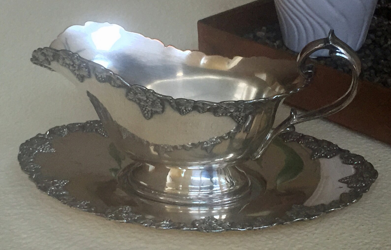 Vintage Silver Plated Gravy Pitcher With Separate Under Plate | Etsy