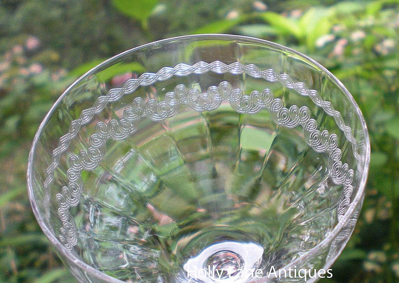 Antique Elegant Etched Optic Ribbed Stem Heisey Trefoil | Etsy