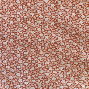 Vintage Fabric, Peach Floral Print, 3 Yards, Cotton Fabric, Quilt ...