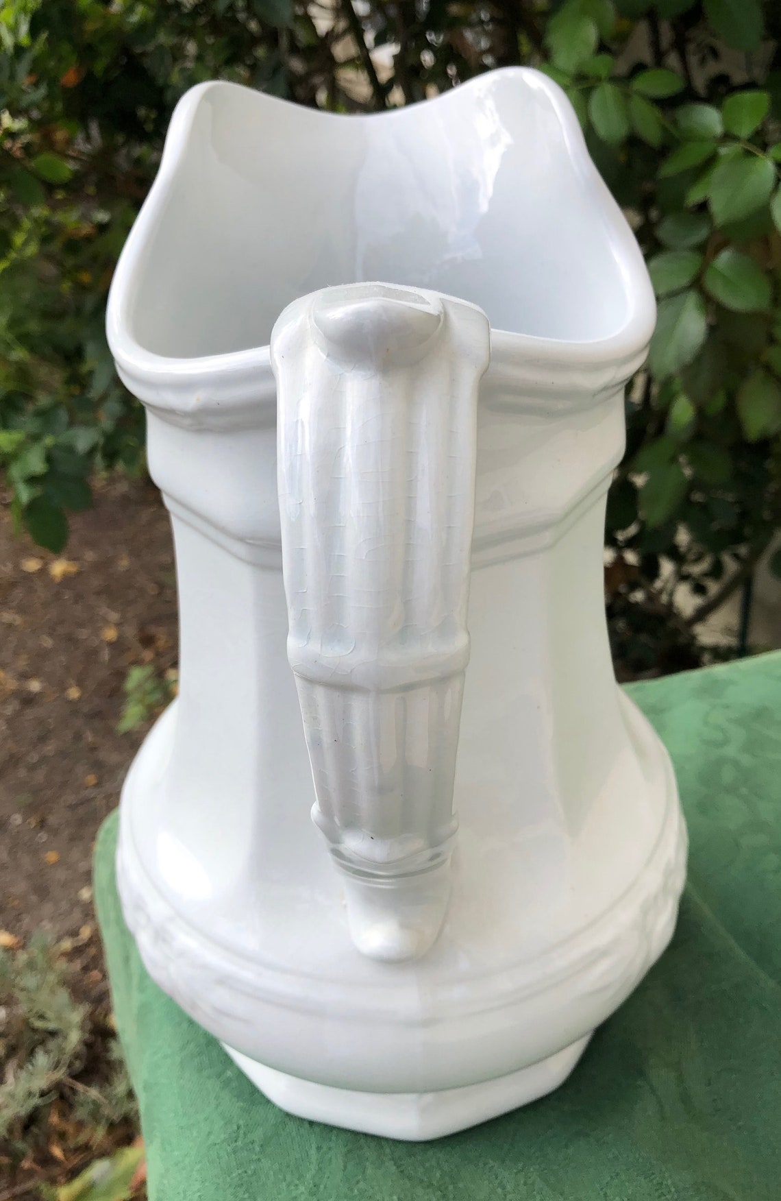 Early English White Ironstone Ewer Pitcher Fig Shape J - Etsy