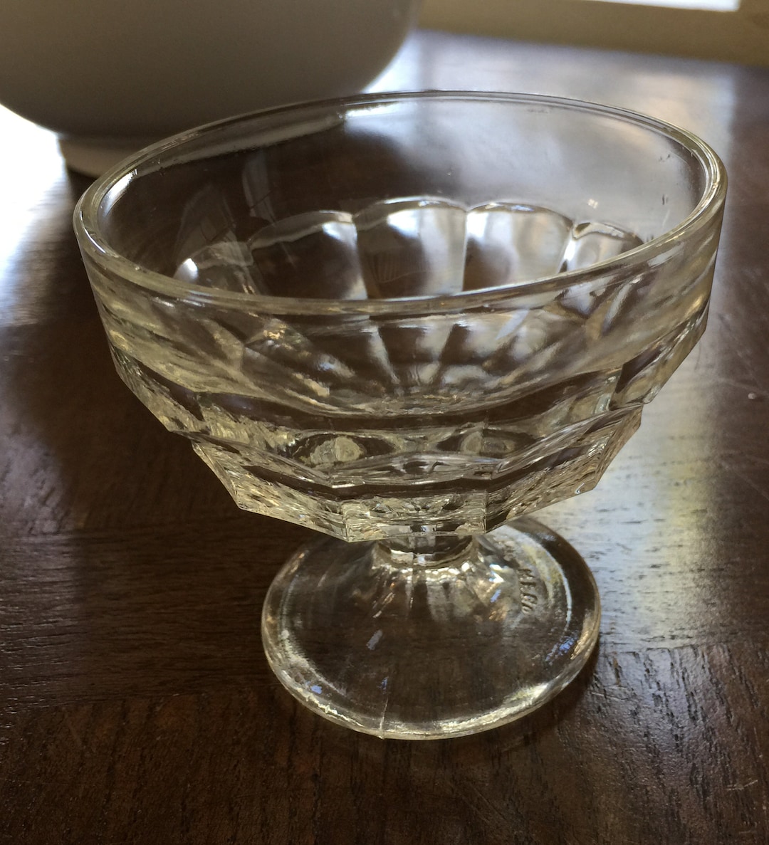 Vintage Glass Stemmed Sherbet, Sundae Dish, Jacobean Pattern, Davidson ...