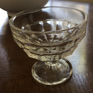 Vintage Glass Stemmed Sherbet, Sundae Dish, Jacobean Pattern, Davidson ...