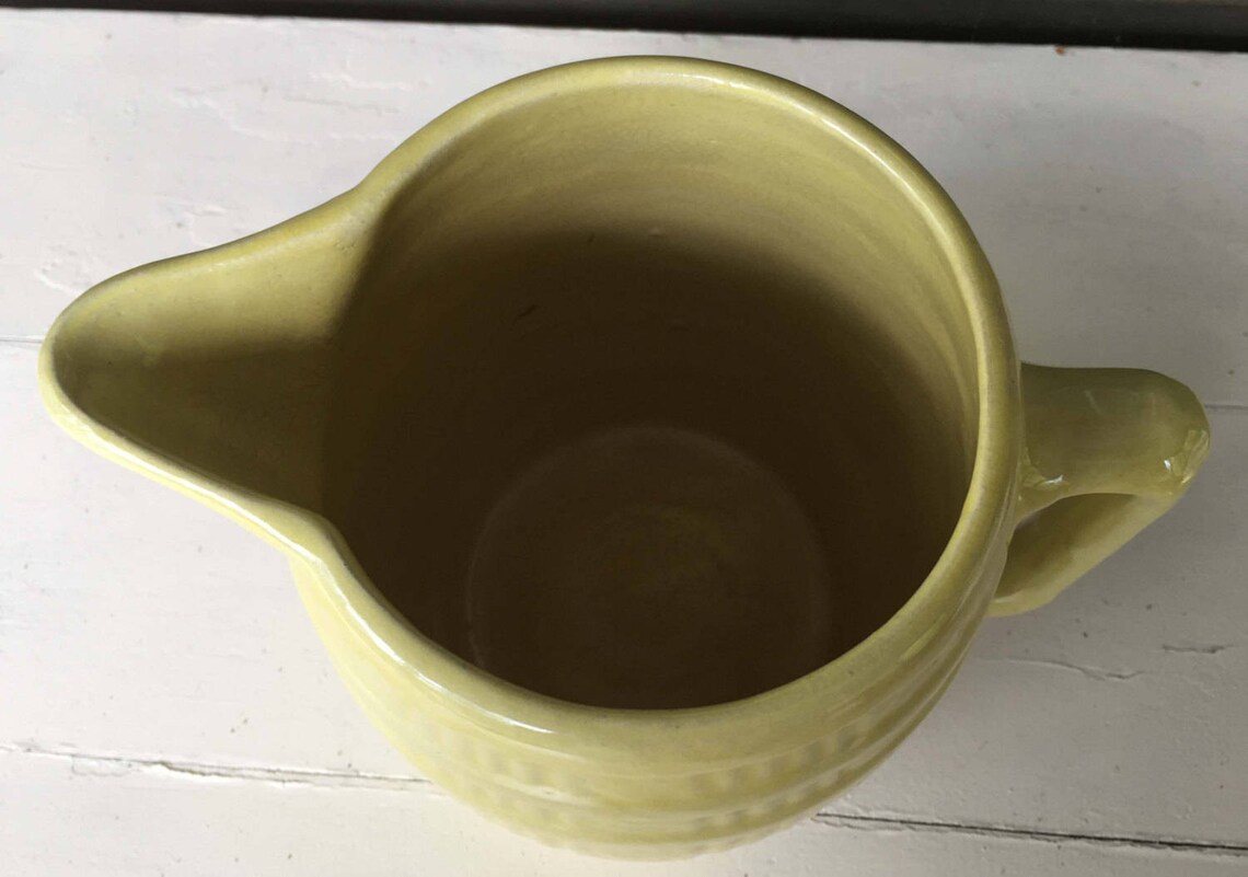 Antique Yellow Ware Pitcher Primitive Early American - Etsy