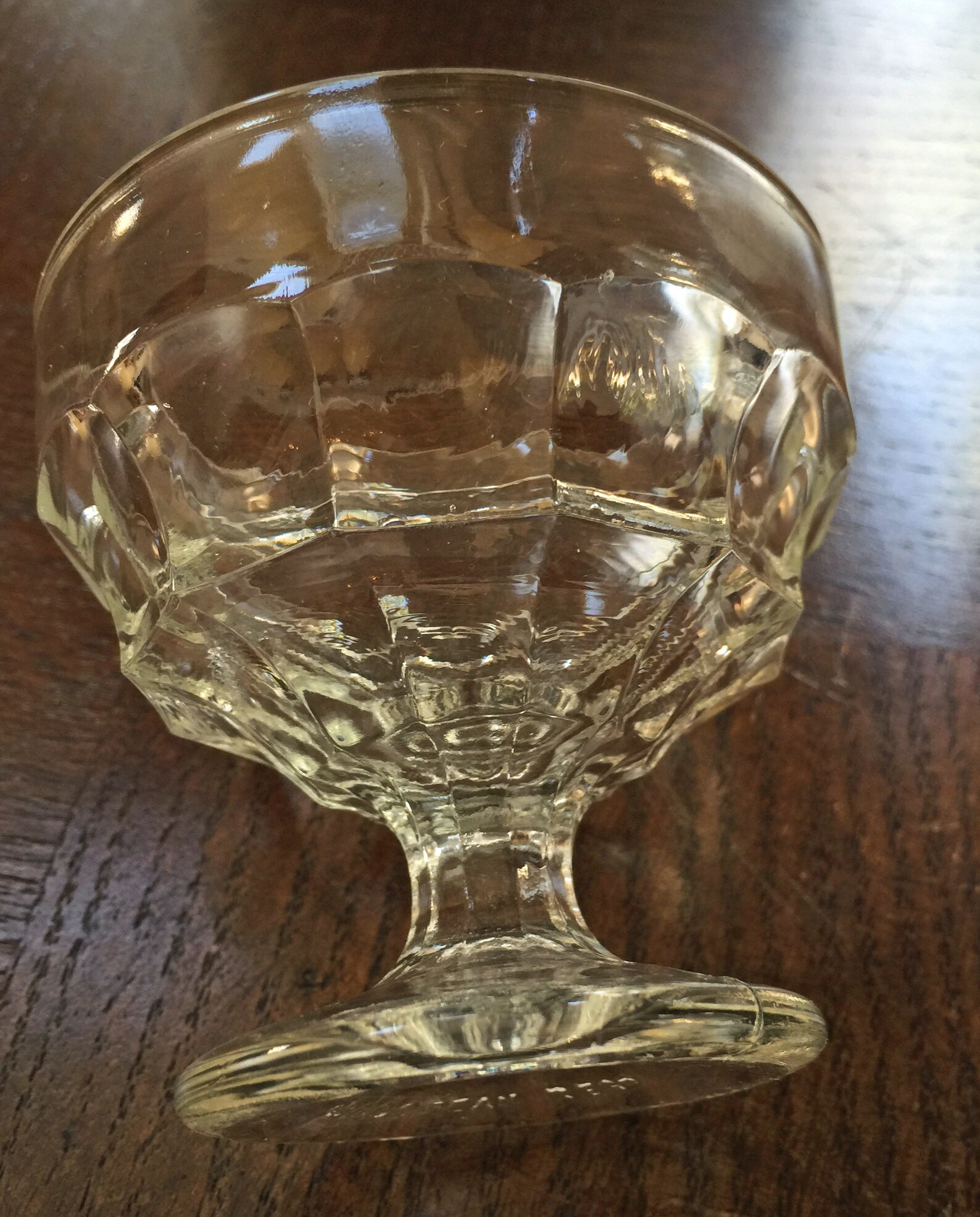 Vintage Glass Stemmed Sherbet, Sundae Dish, Jacobean Pattern, Davidson ...