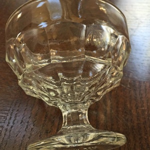 Vintage Glass Stemmed Sherbet, Sundae Dish, Jacobean Pattern, Davidson ...