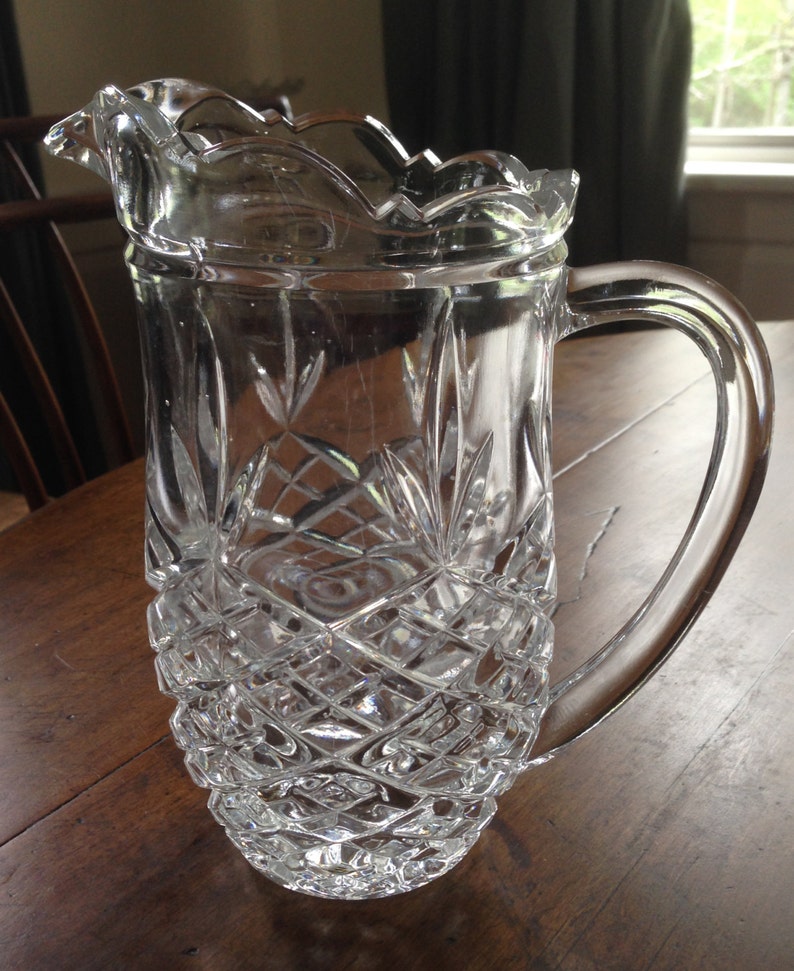 Vintage Glass Pitcher Pineapple Wedding Gift Anniversary - Etsy