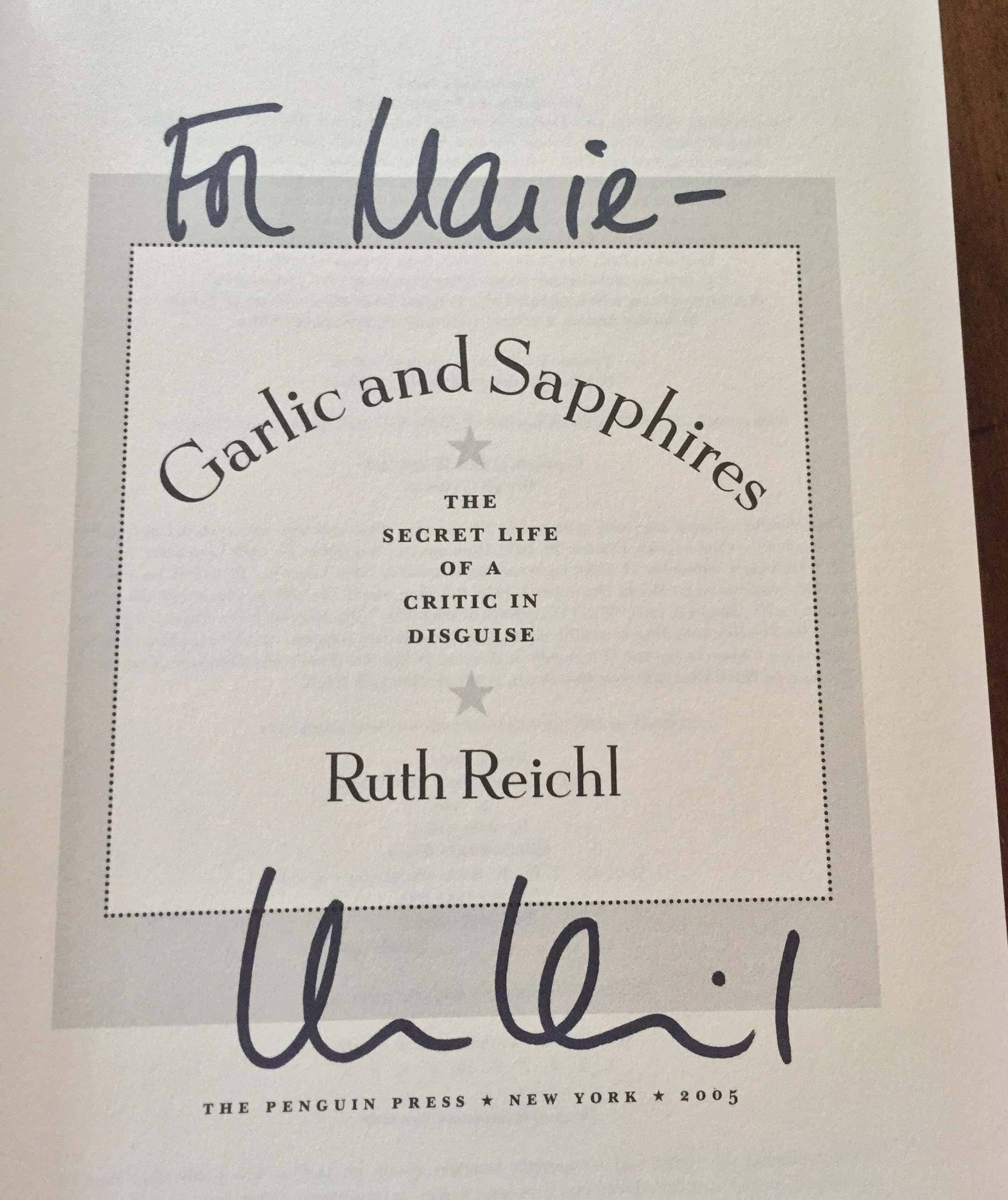 Garlic and Sapphires Ruth Reichl Food Lover Vintage Cook - Etsy