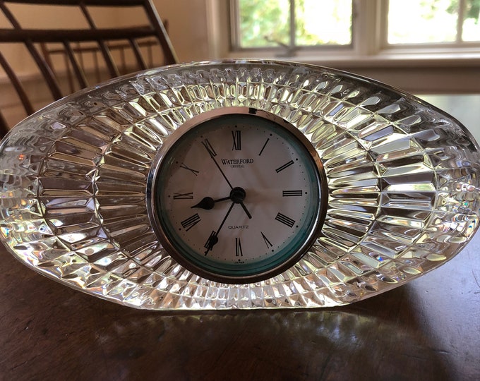 Vintage Waterford Crystal Clock, Ireland, Collectible Glass ...