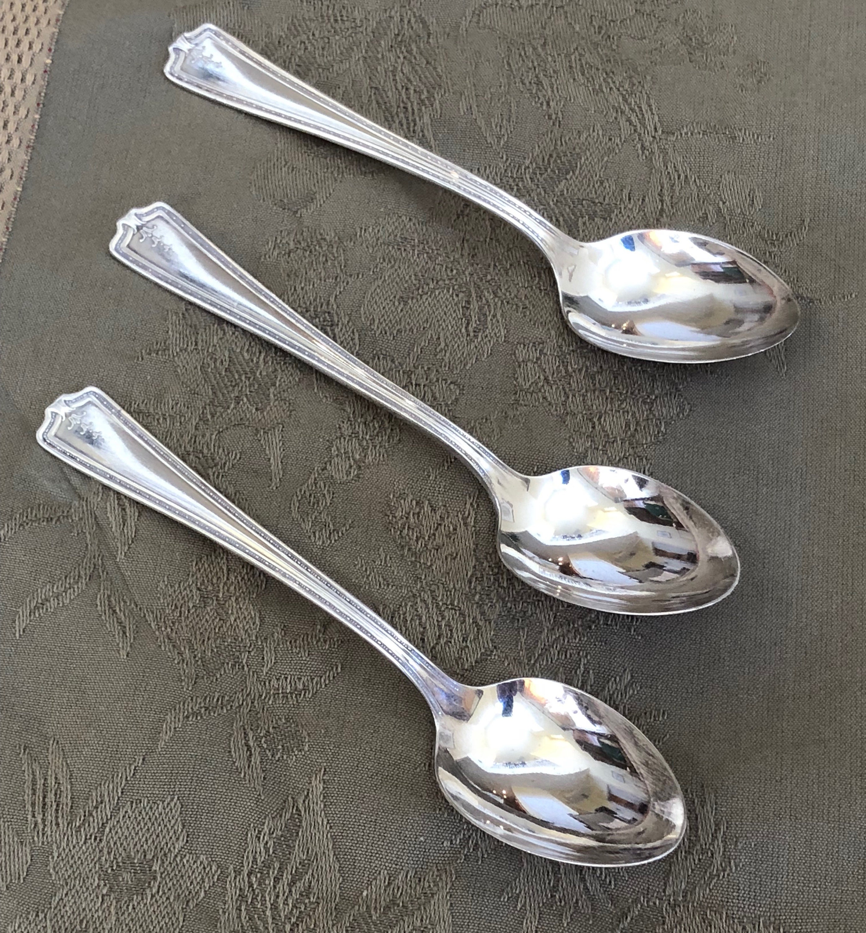 Set of 3 Silver Plated Teaspoons, Arlington Pattern, International R&B ...