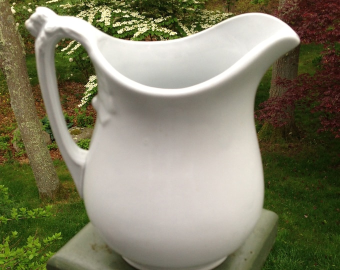 Early English White Ironstone Pitcher Royal Shape Lion's Head John ...