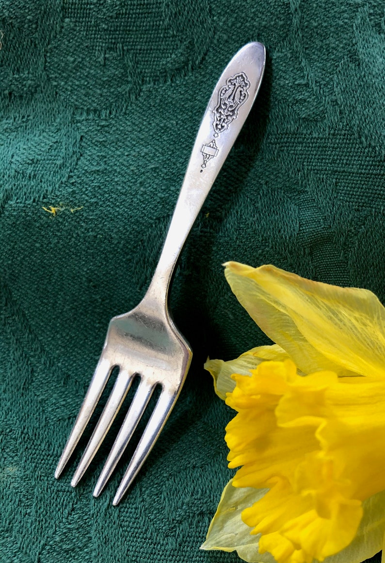 Antique Silver Plated Baby Fork, Community, Bird of Paradise, C1923 ...