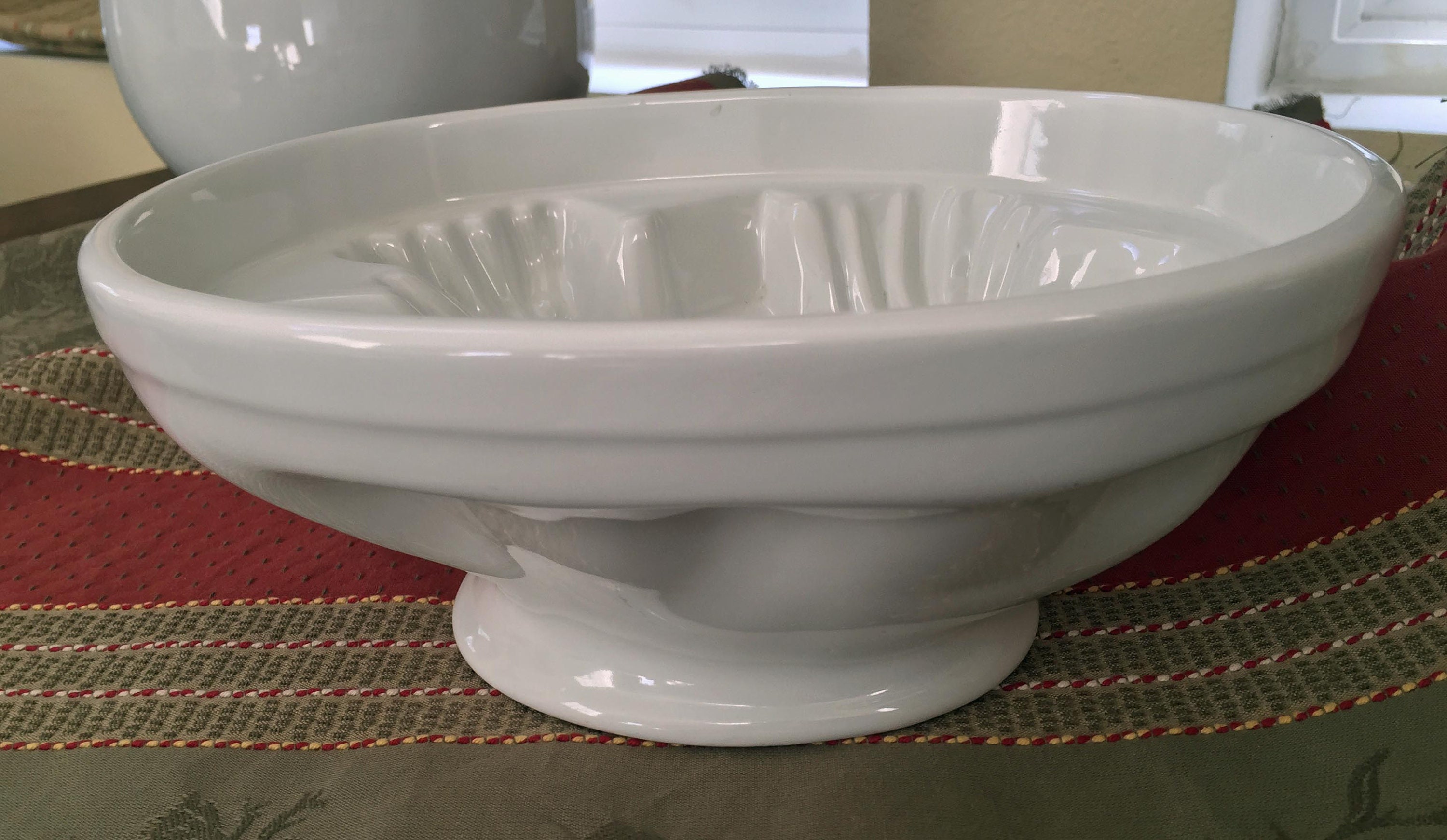 Vintage White English Mold, Double Fish Pattern, Traditional Pudding ...