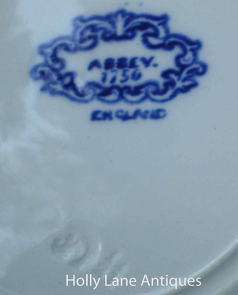 Antique Flow Blue Plate, Abbey Pattern, George Jones, England, Antique ...