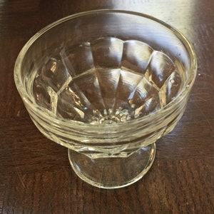 Vintage Glass Stemmed Sherbet, Sundae Dish, Jacobean Pattern, Davidson ...