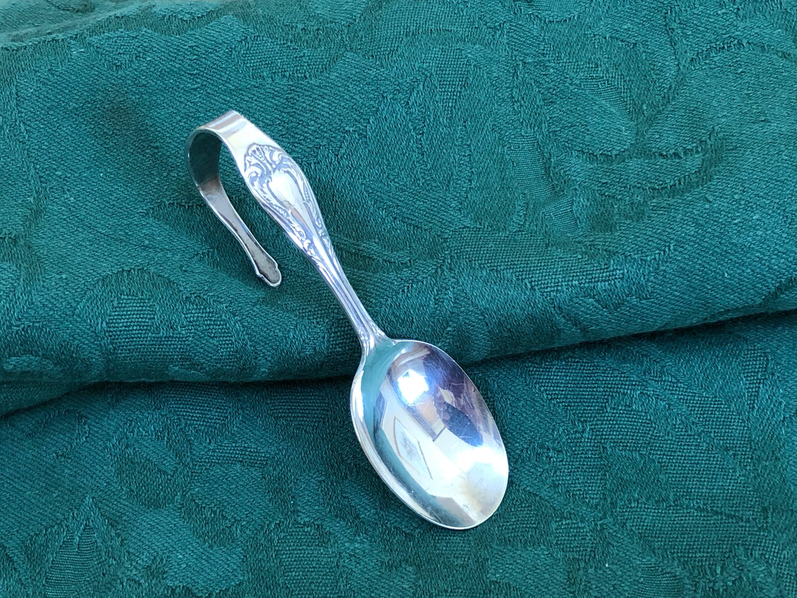 Vintage Silver Plated Baby Spoon, Curved Handle, Wm Rogers, Chalice ...