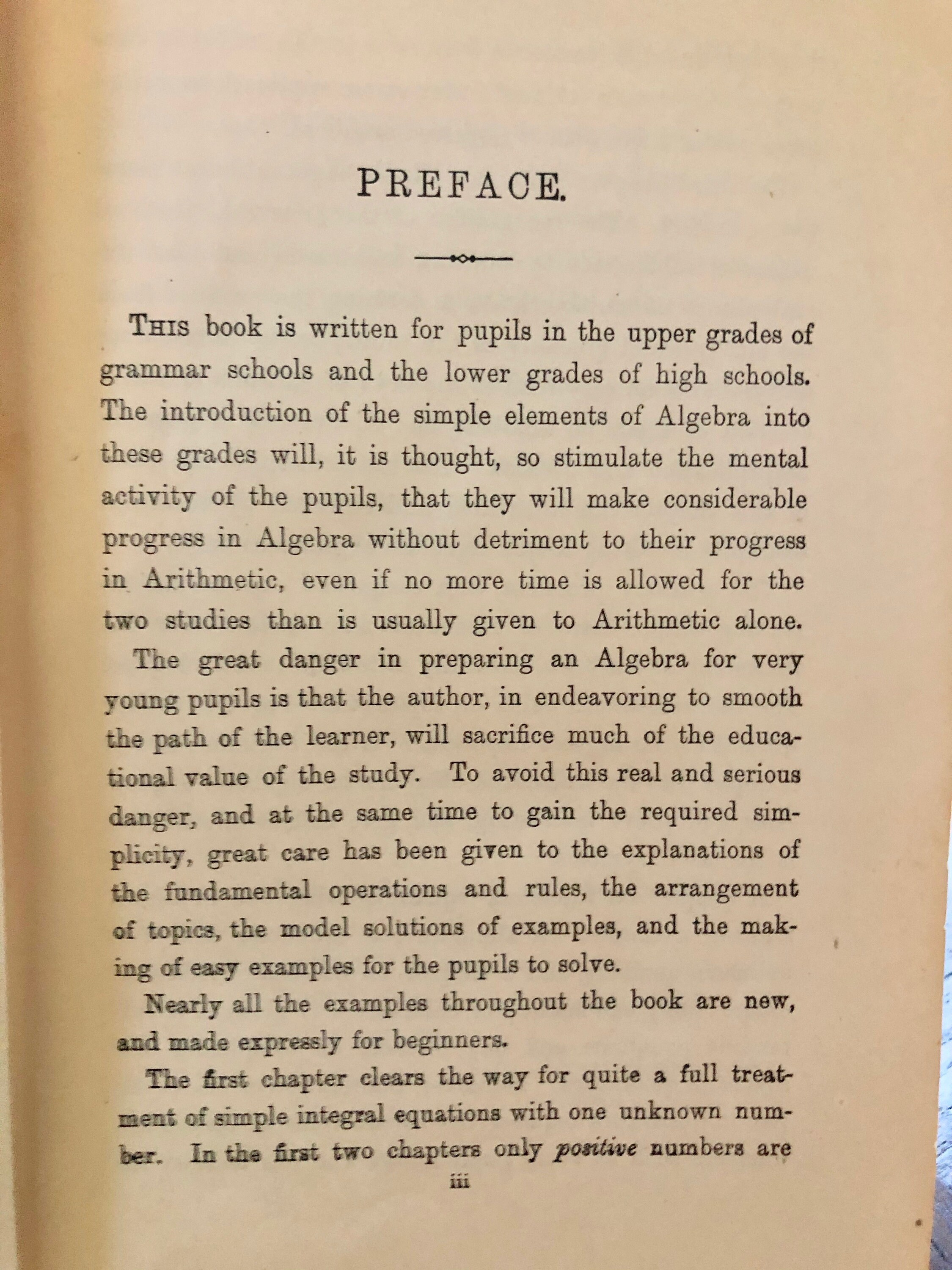 Antique Algebra Book, First Steps in Algebra, G A Wentworth, C1894 ...