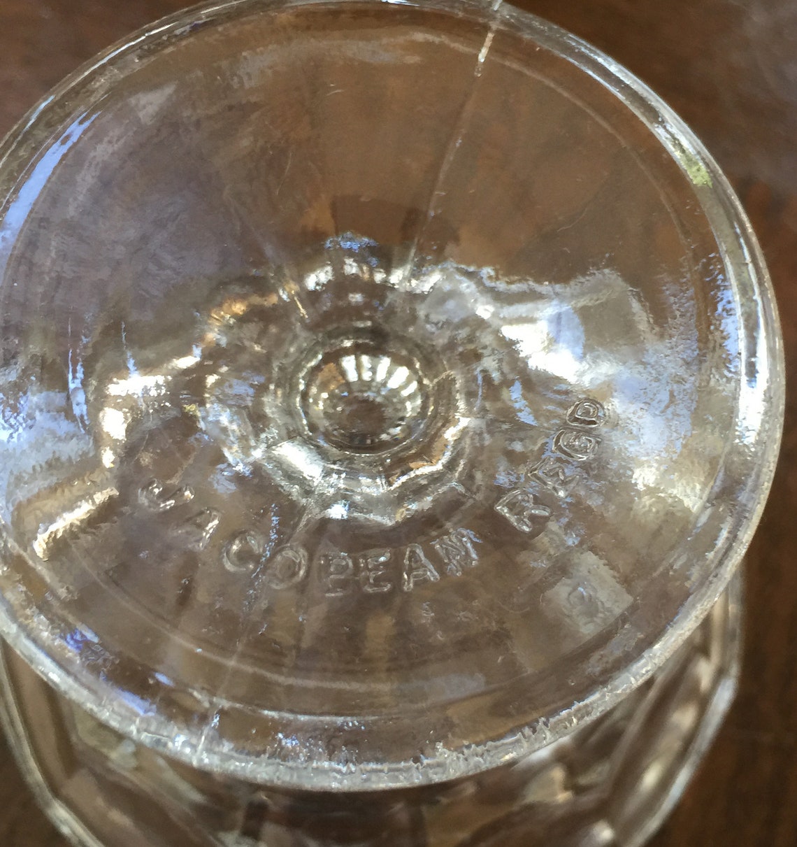Vintage Glass Stemmed Sherbet, Sundae Dish, Jacobean Pattern, Davidson ...
