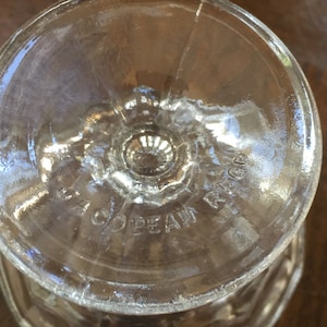 Vintage Glass Stemmed Sherbet, Sundae Dish, Jacobean Pattern, Davidson ...