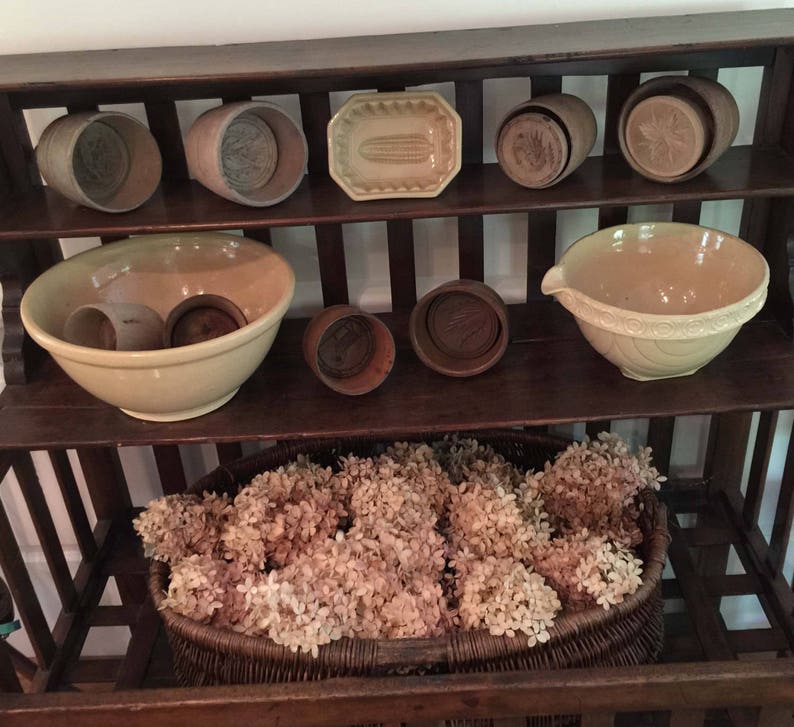 Antique Large Wood Primitive Butter Mold Butter Stamp Carved - Etsy