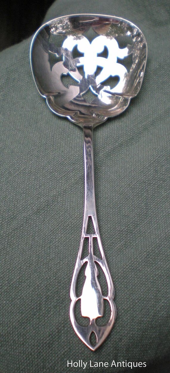 Sterling Silver Reticulated Bon Bon Spoon Manchester Silver - Etsy