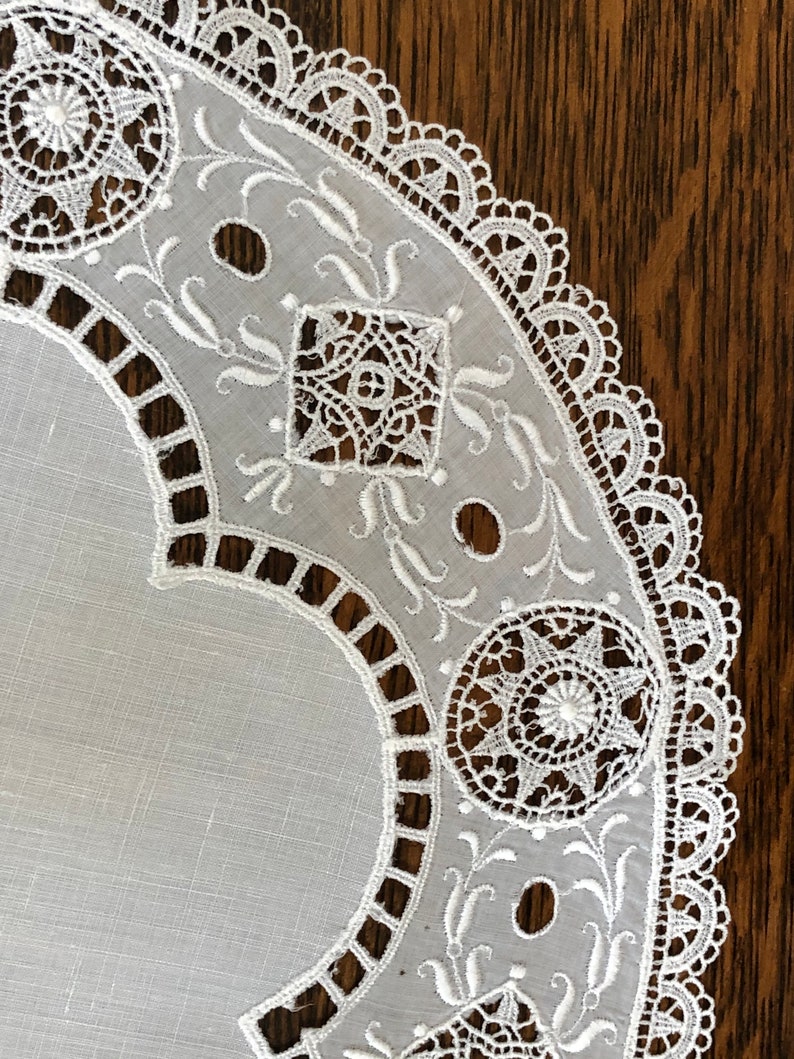 Vintage Round Doily Lace Openwork Embroidery Hostess | Etsy