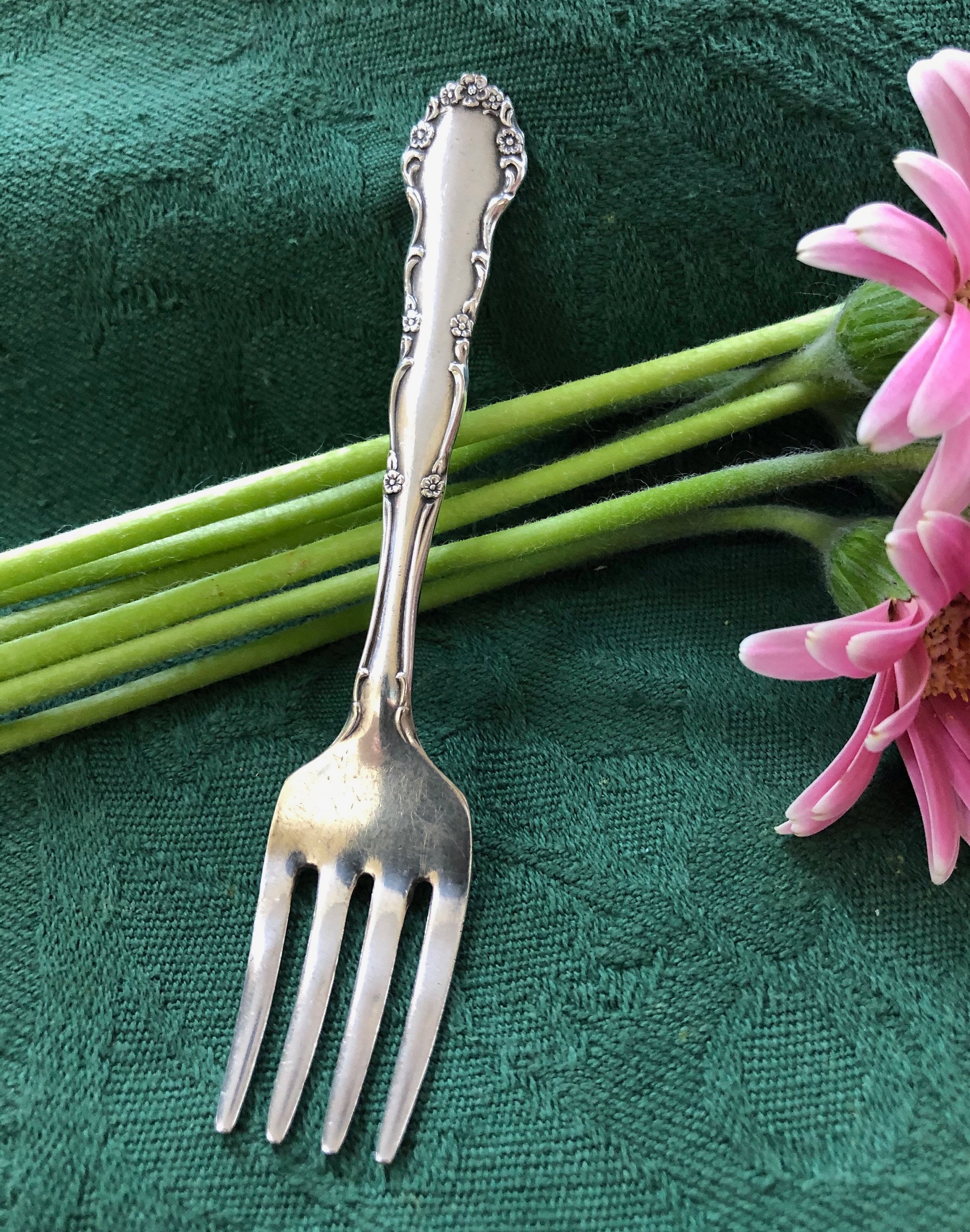 Vintage Silver Baby Fork, Flirtation, 1881 Rogers Oneida LTD, C1959 ...
