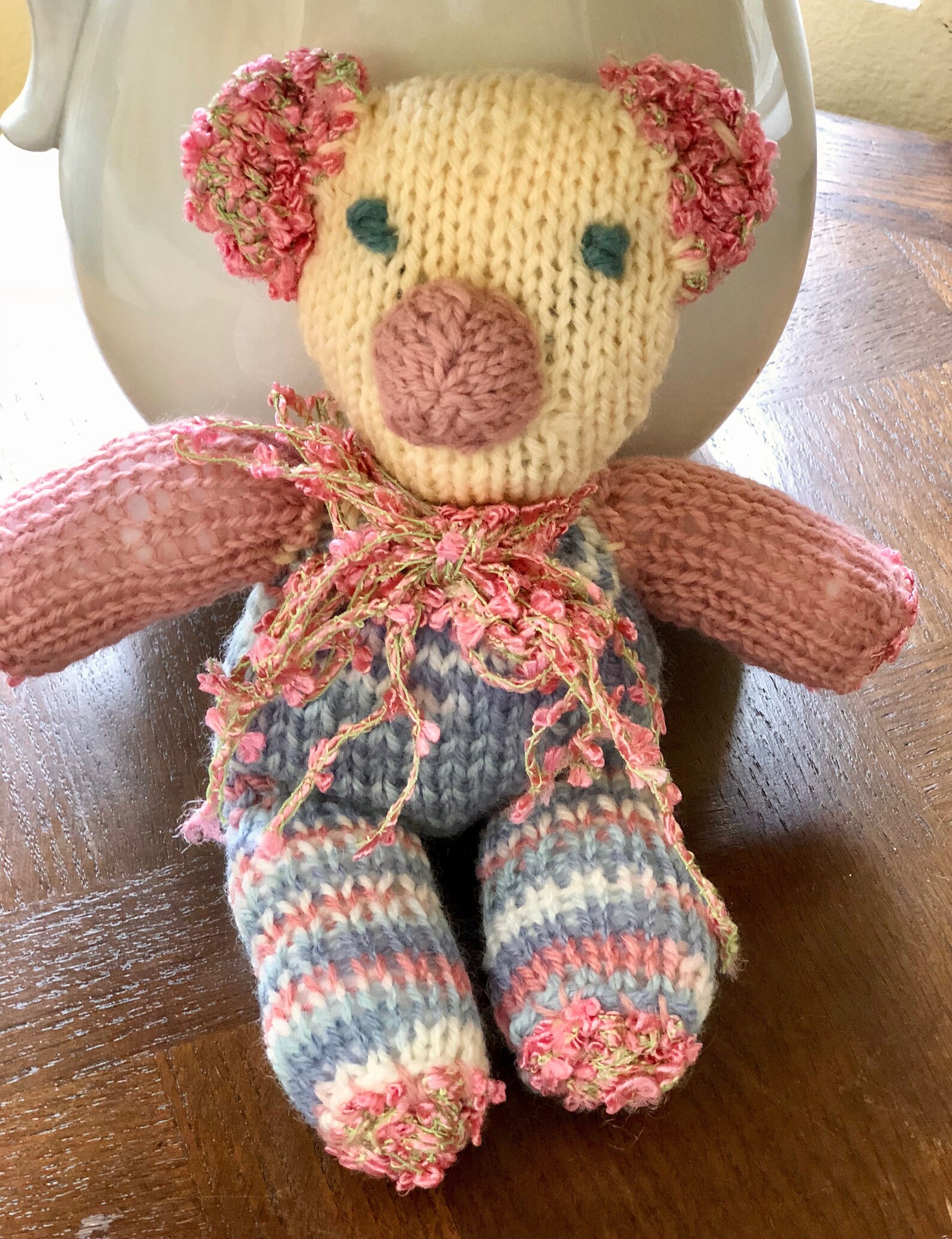 Vintage Artisan Made Hand Knit Bear Collectible Toys - Etsy