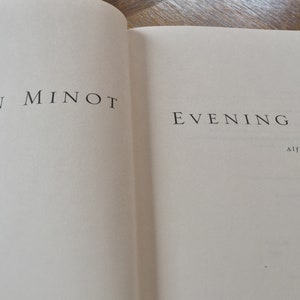 Vintage Book, Evening, Susan Minot, Fiction, Interior Decorate, Maine ...