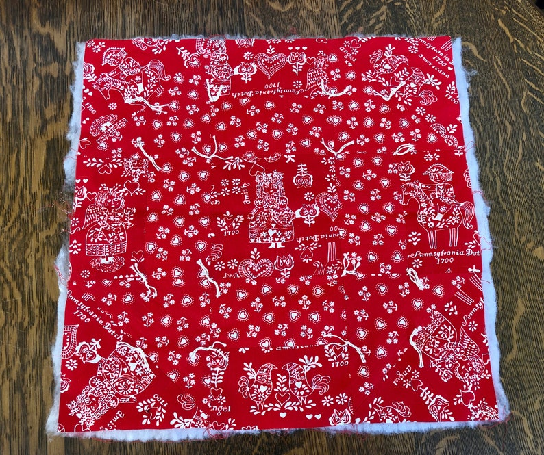 Vintage Hand Made Quilt Block Pieced and Tied Squares Red - Etsy