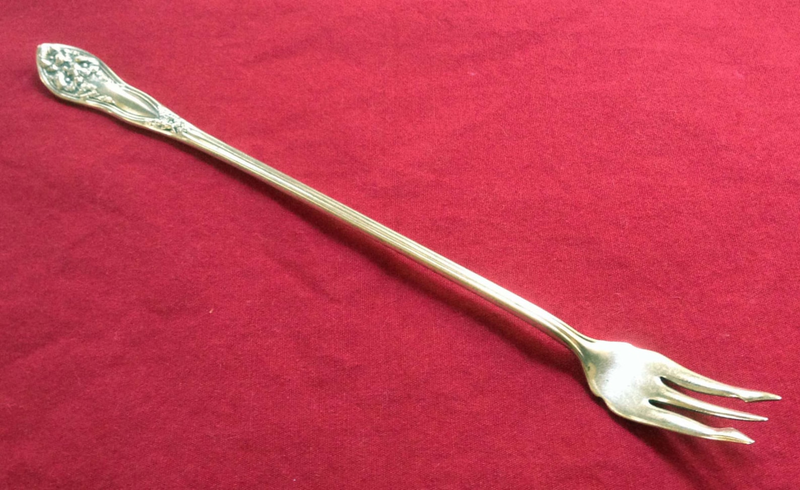 Antique Silver Long Pickle Olive Fork Fairfield Anniversary - Etsy