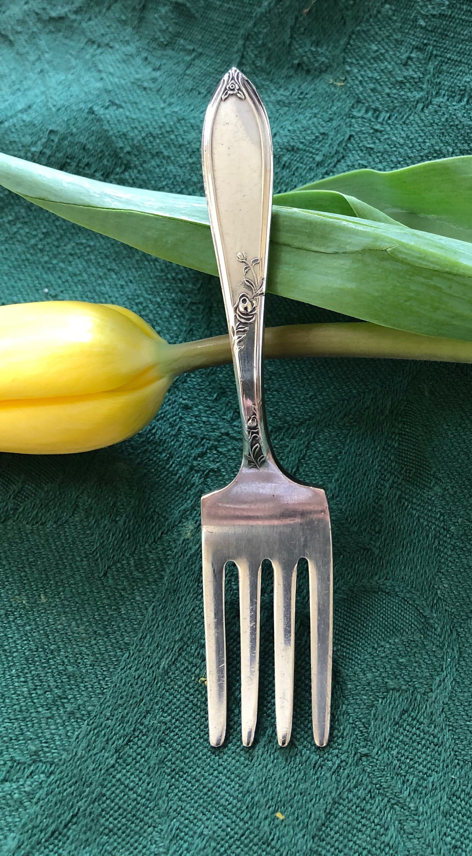 Antique Silver Plated Baby Fork Stratford Rosemary Pattern - Etsy