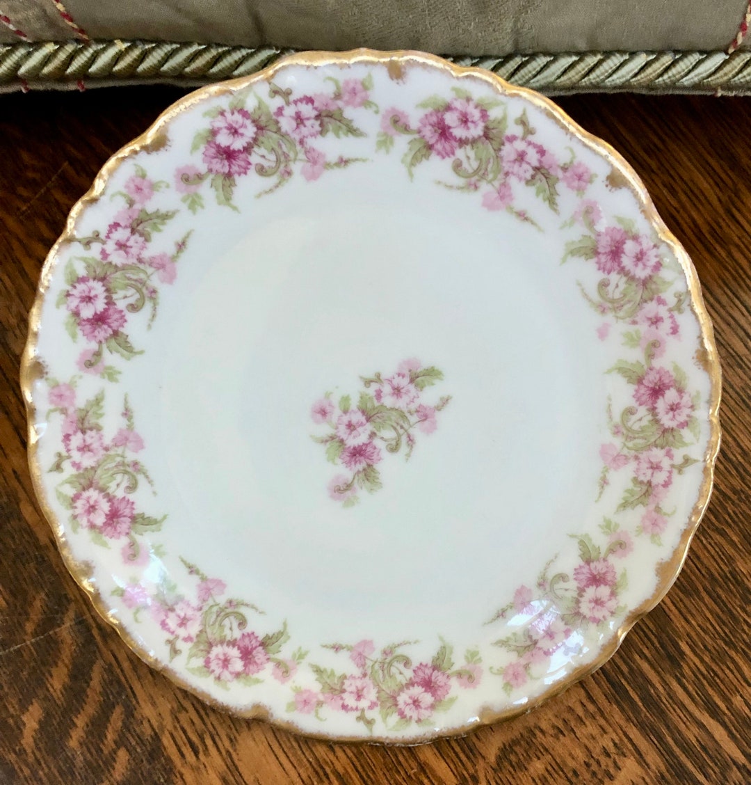 Antique Limoges Plate, Elite Limoges Plate, Roses Gold, Limoges France ...