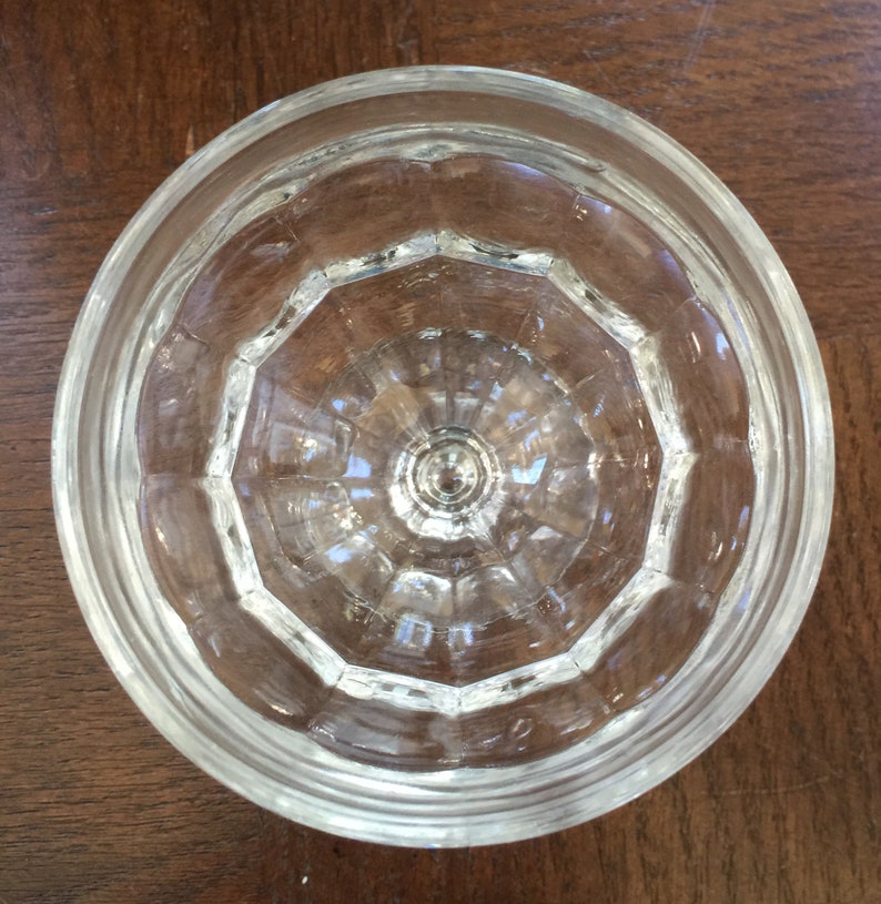 Vintage Glass Stemmed Sherbet, Sundae Dish, Jacobean Pattern, Davidson ...
