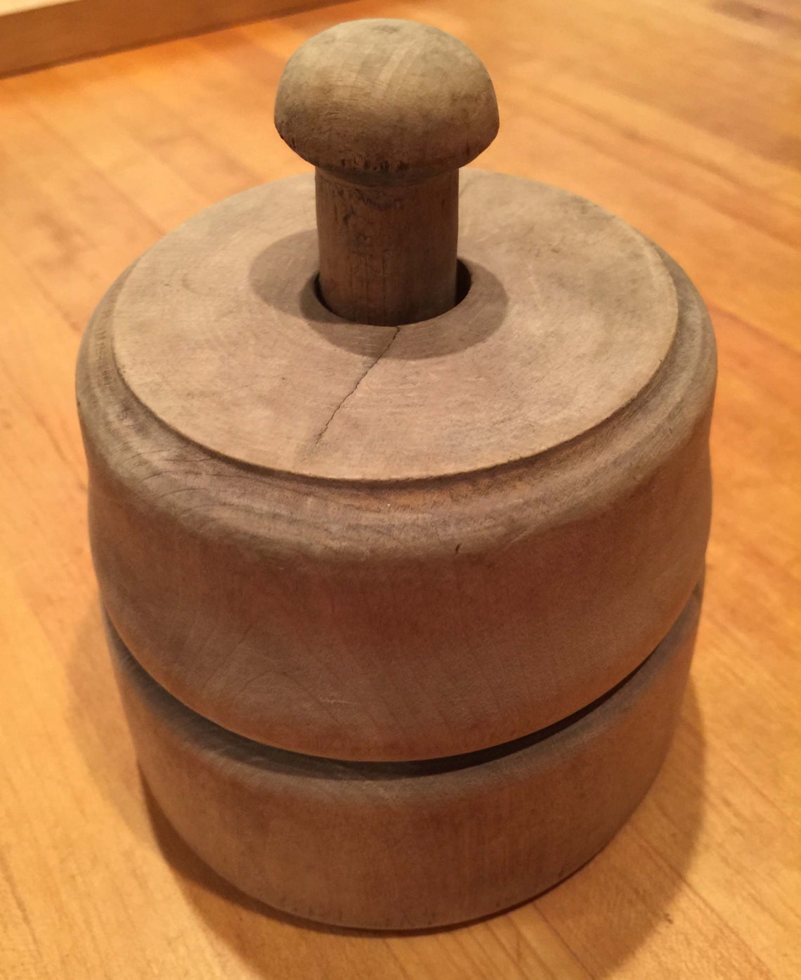 Antique Large Wood Primitive Butter Mold Butter Stamp | Etsy