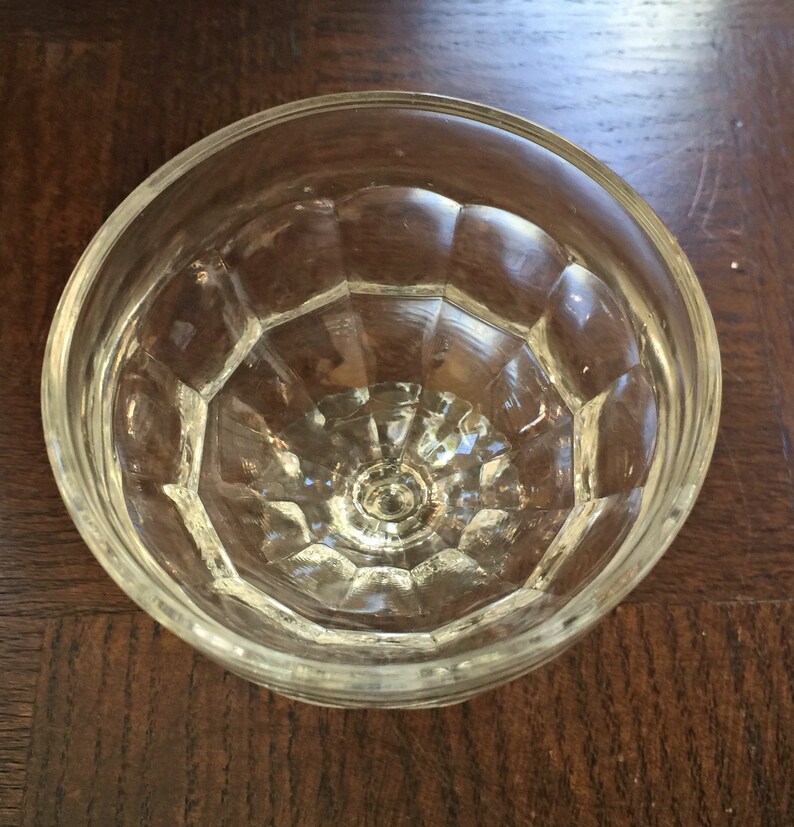 Vintage Glass Stemmed Sherbet, Sundae Dish, Jacobean Pattern, Davidson ...