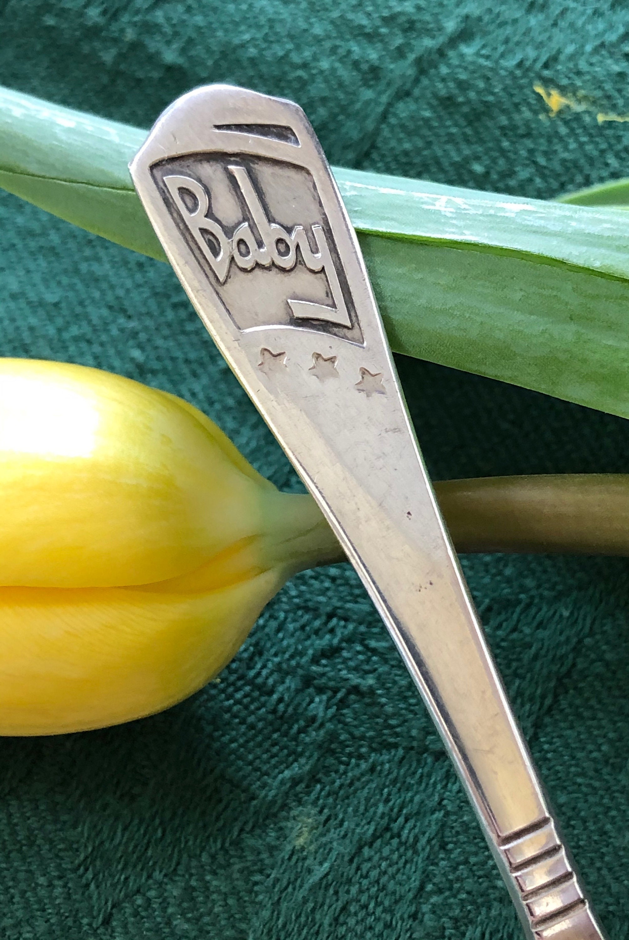 Antique Silver Plated Baby Fork Baby With Stars Imperial - Etsy