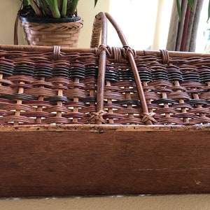 Vintage Rectangular Basket, Vintage Gift, Interior Decorate, Farmhouse ...