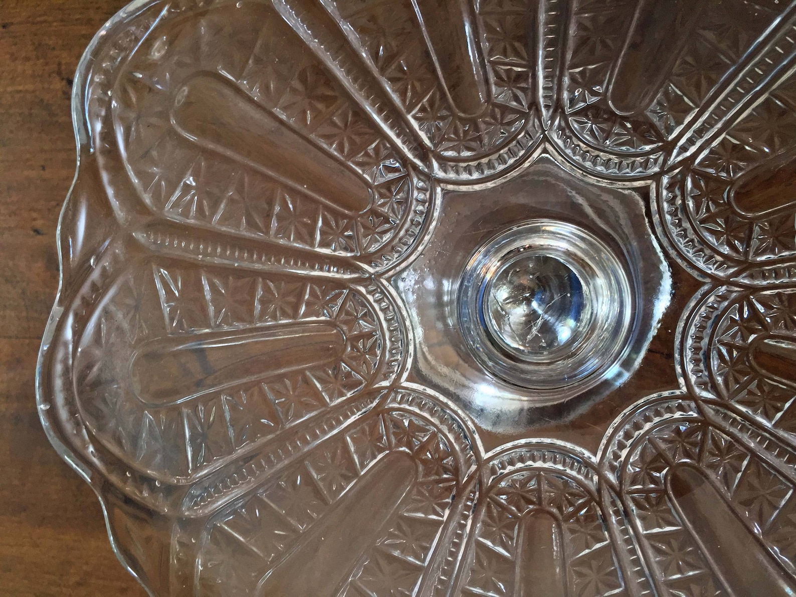 Antique Glass Pedestal Cake Stand EAPG Bryce Walker Jasper - Etsy