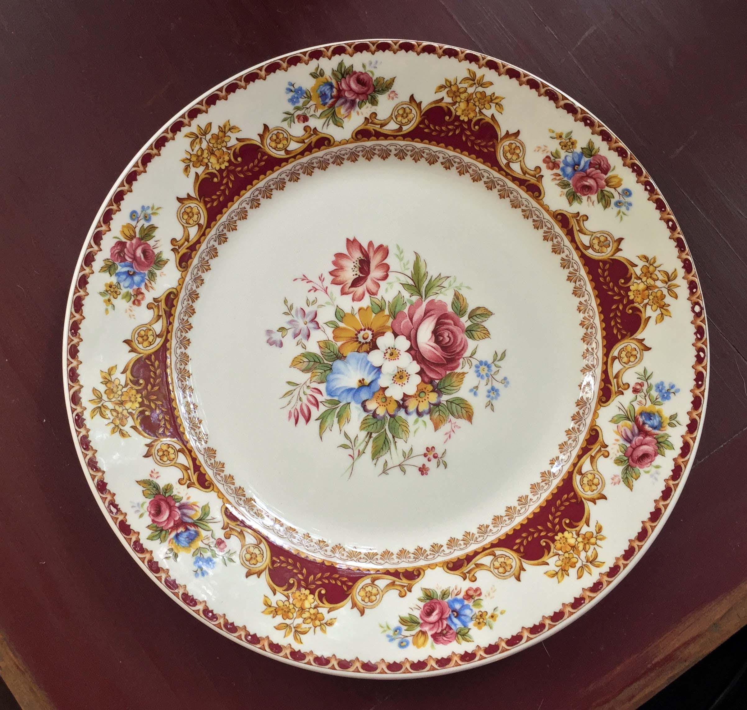 Vintage Myott Meakin Plate, Marlborough, England, Cottage Style ...