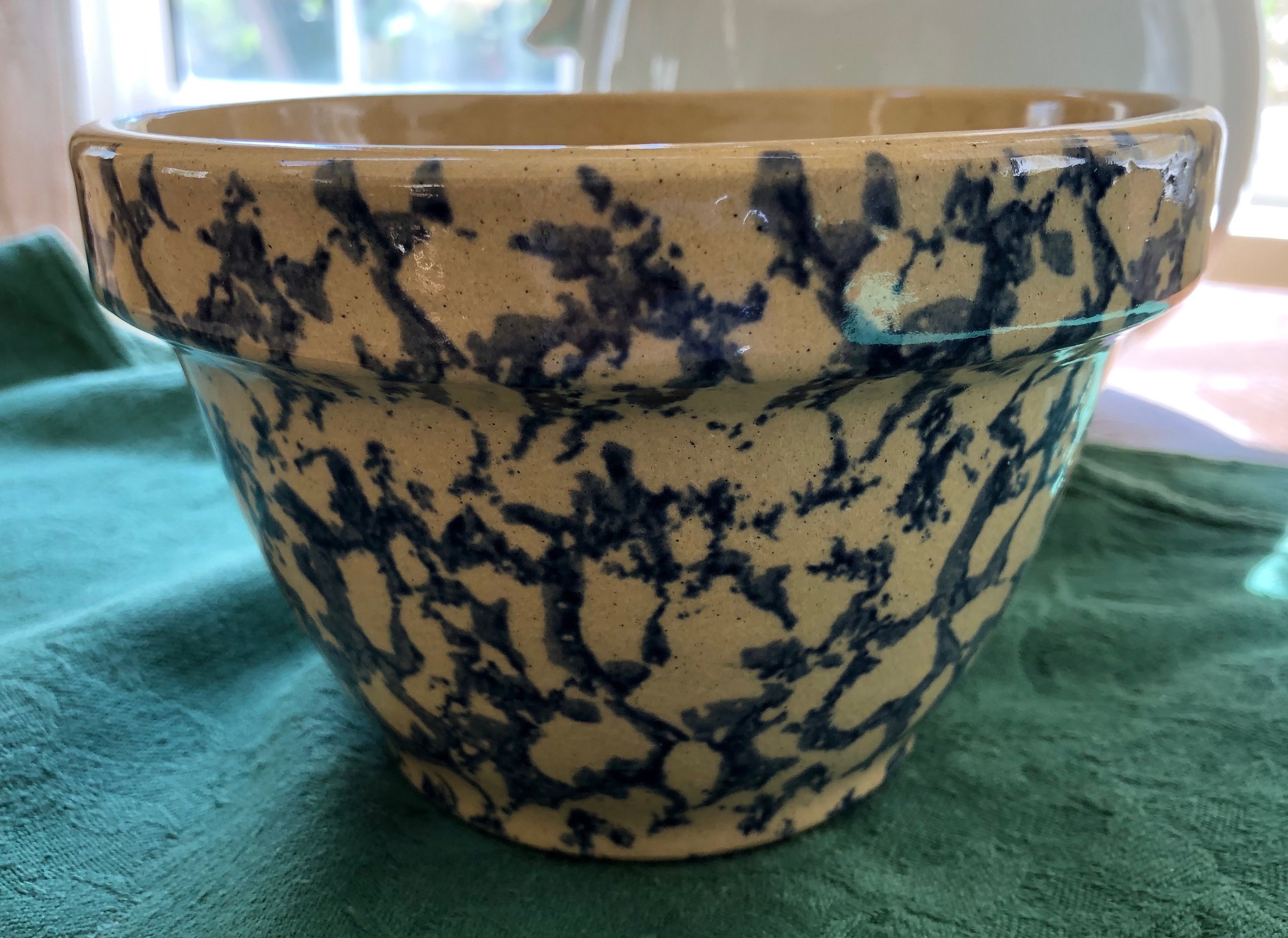 Blue Sponge Ware Bowl, Robinson Ransbottom Pottery, Beach Cottage ...