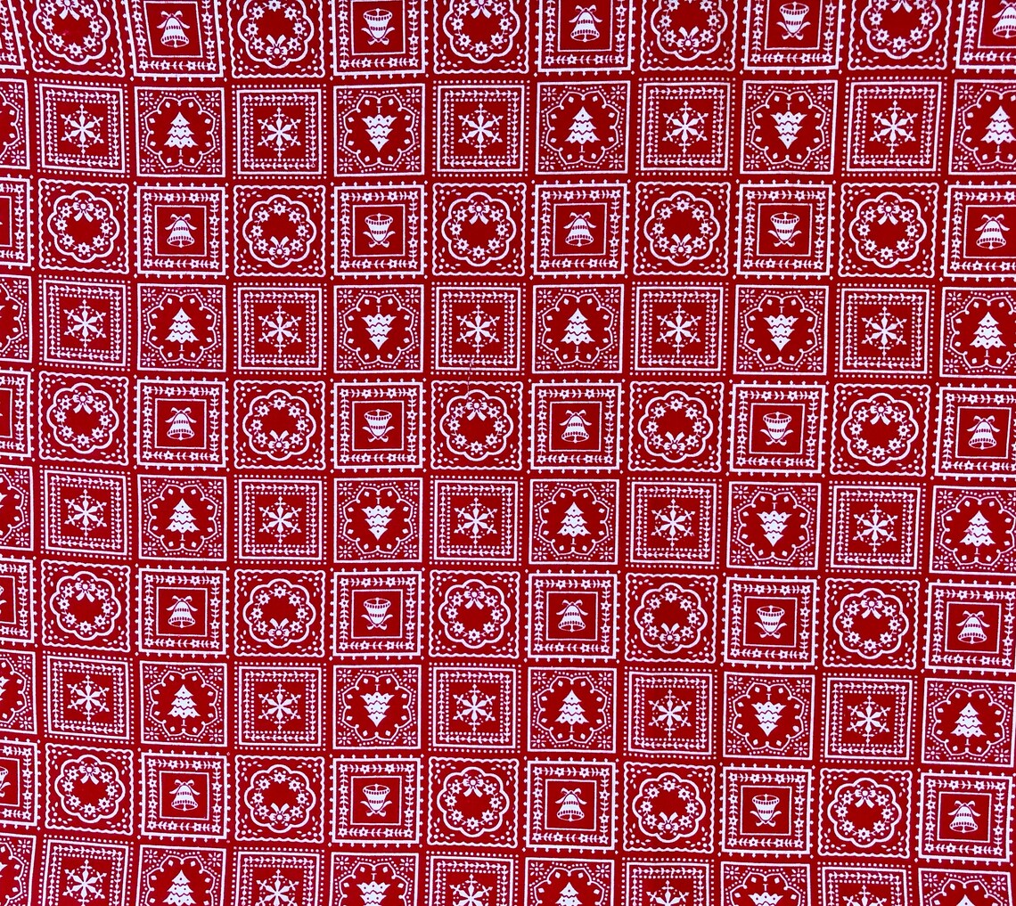 Vintage Fabric 5 Different Piece Lot Red Cotton Prints - Etsy