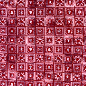 Vintage Fabric, 5 Different Piece Lot, Red Cotton Prints, Cotton Fabric ...