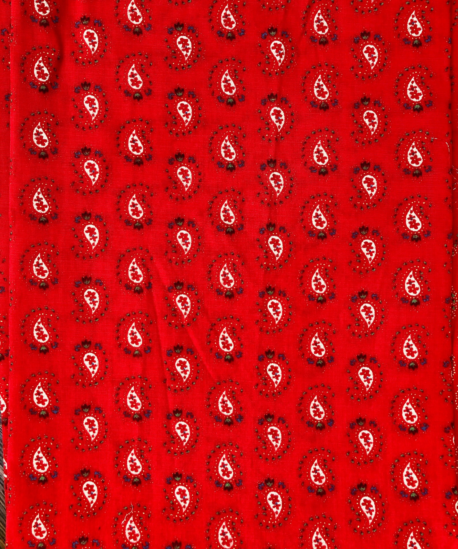 Vintage Fabric 5 Different Piece Lot Red Cotton Prints - Etsy