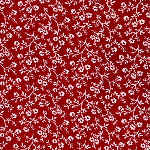 Vintage Fabric, 5 Different Piece Lot, Red Cotton Prints, Cotton Fabric ...