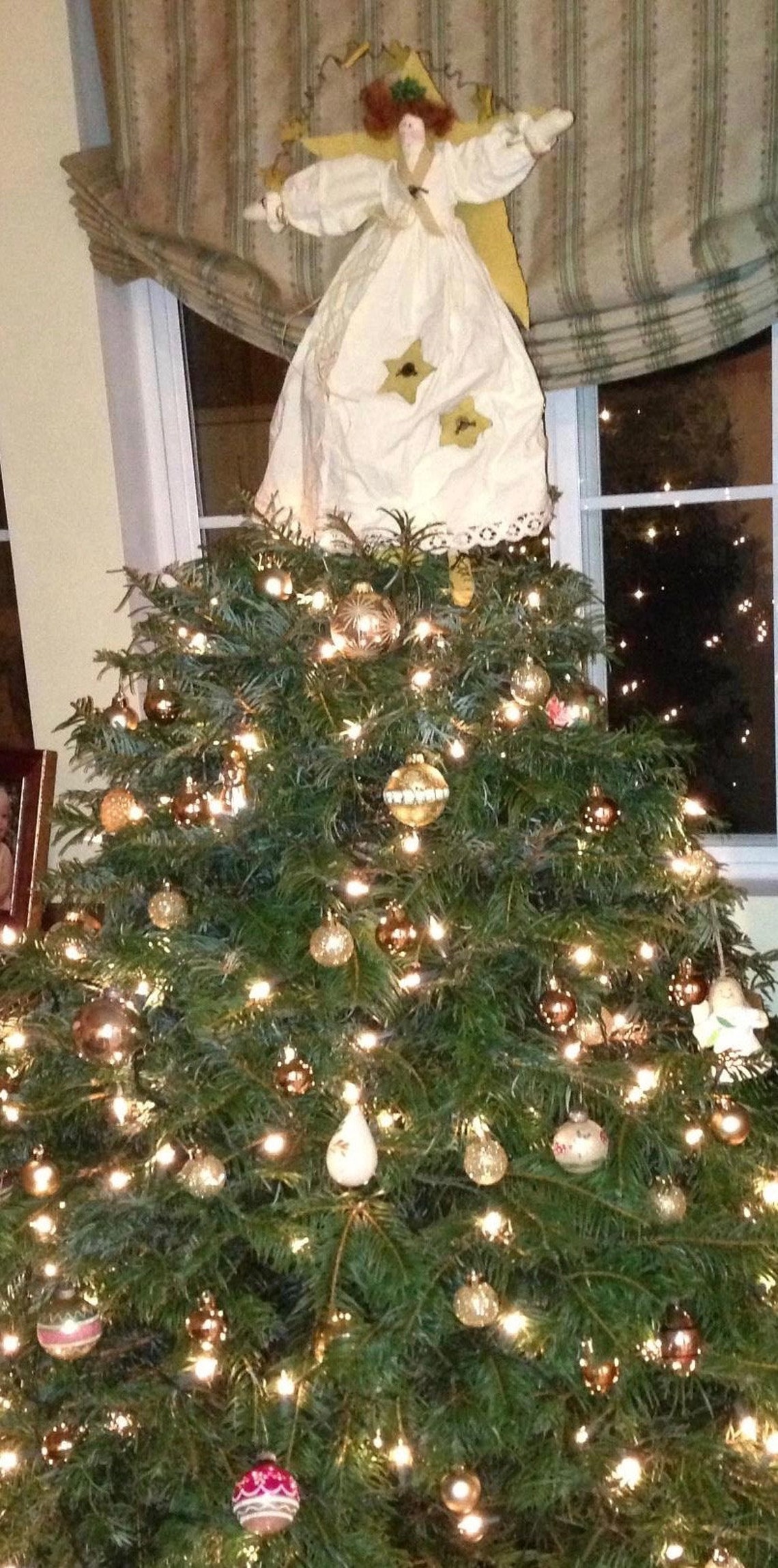 Vintage Christmas Tree Top Angel Decoration Rustic Angel - Etsy