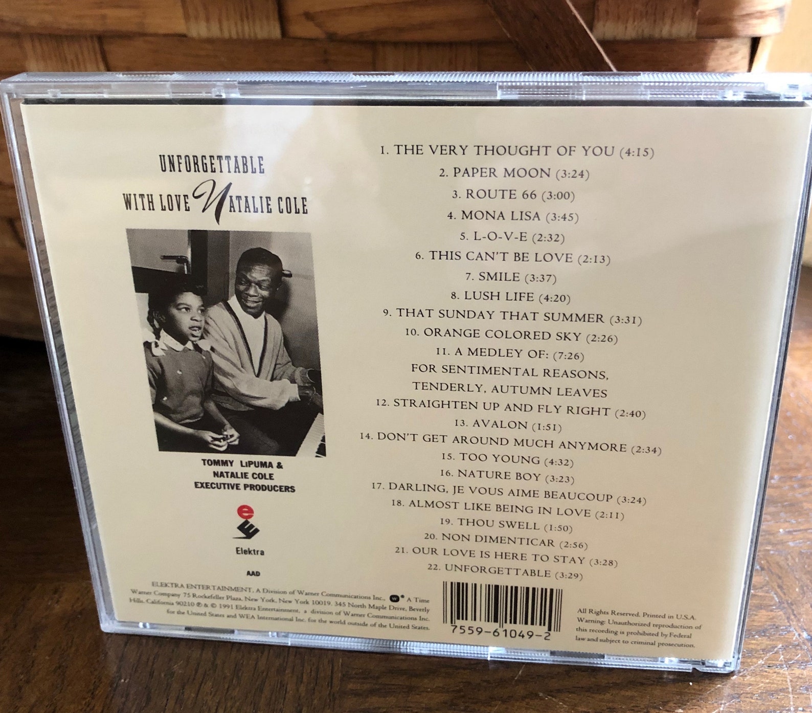 Music CD Natalie Cole Unforgettable With Love Vintage Gift | Etsy