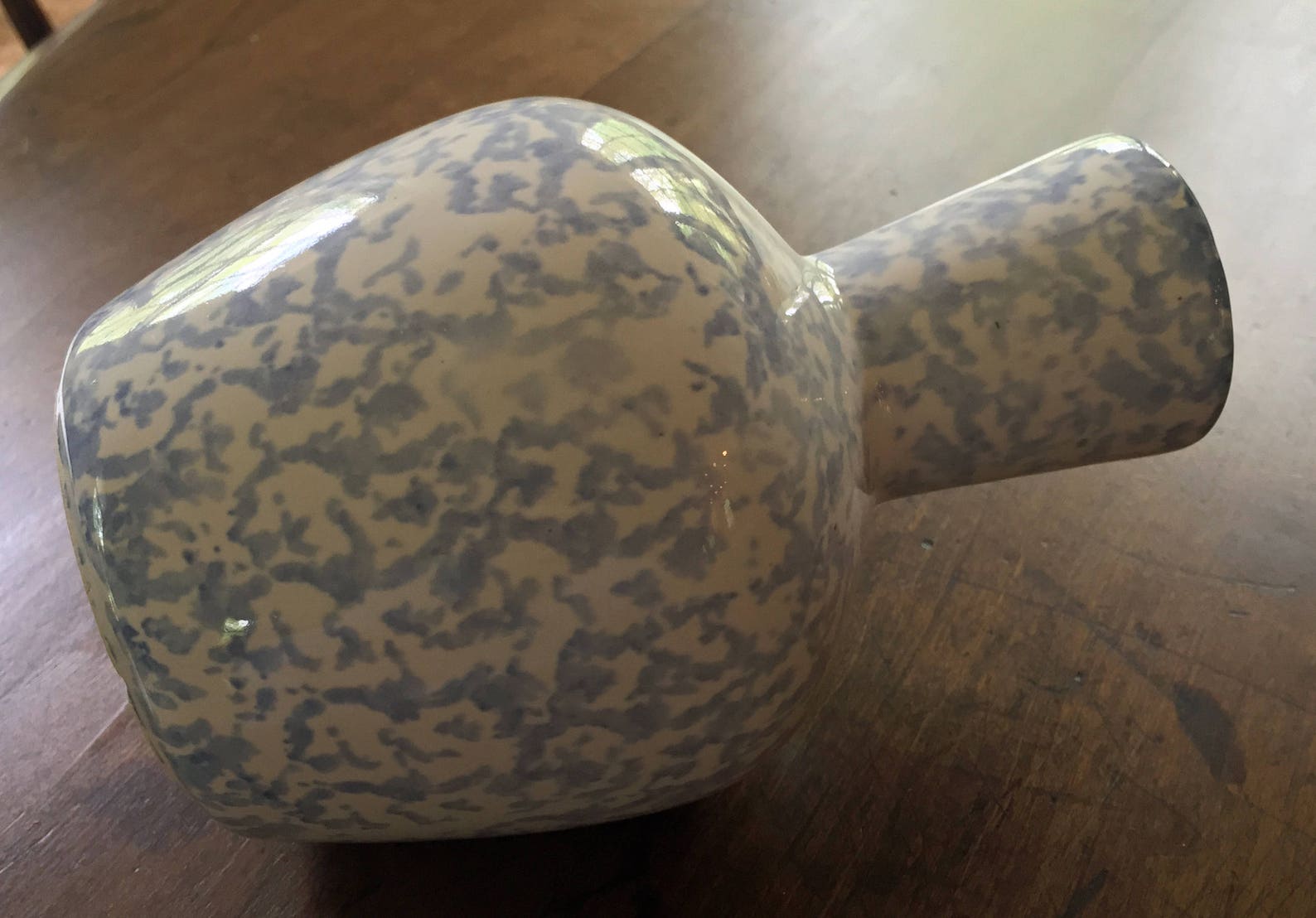 Blue Spatter Print Vase Beach Cottage English Country - Etsy