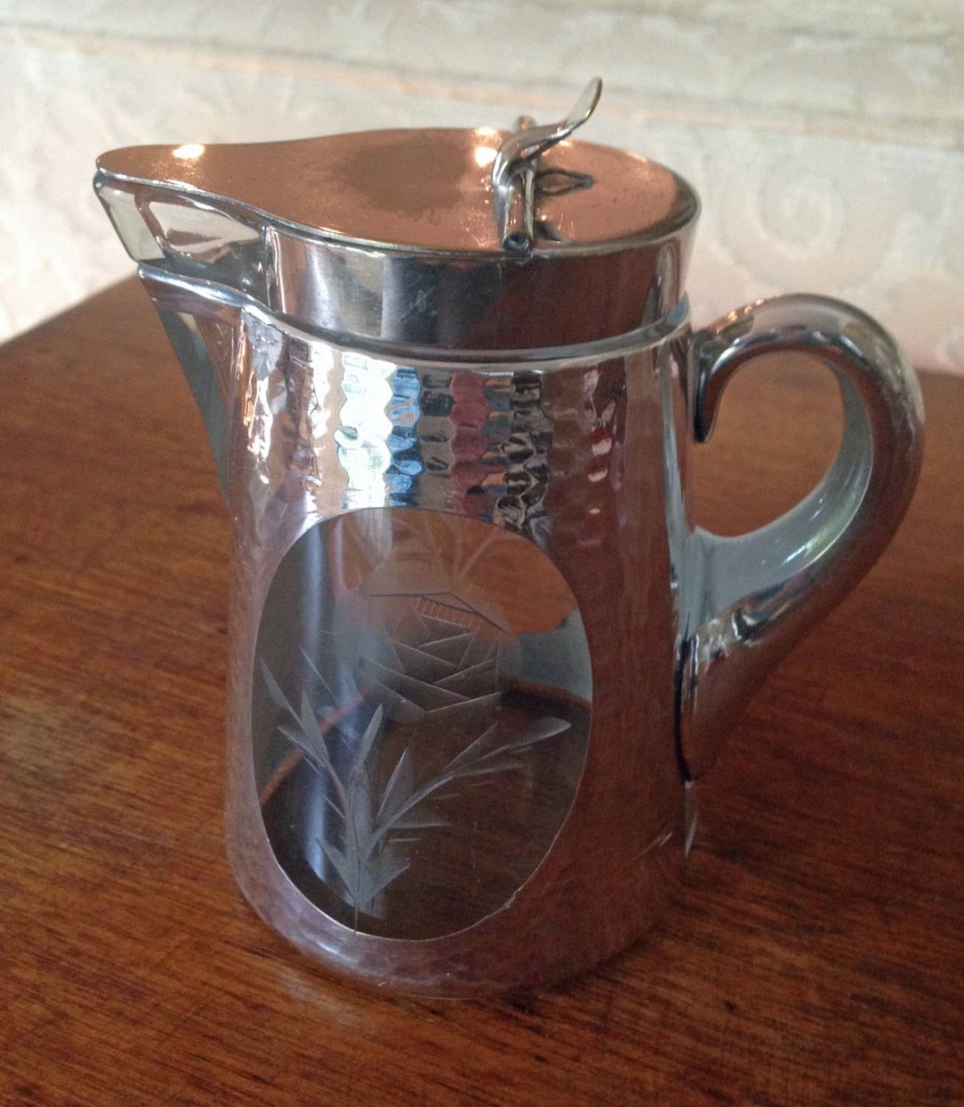 Silver Overlay Syrup Pitcher, Vintage Collectible, Vintage Gift ...