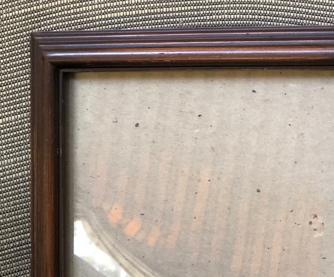 Vintage Brown Wood Picture Frame, Vintage Gift, Interior Decorate ...