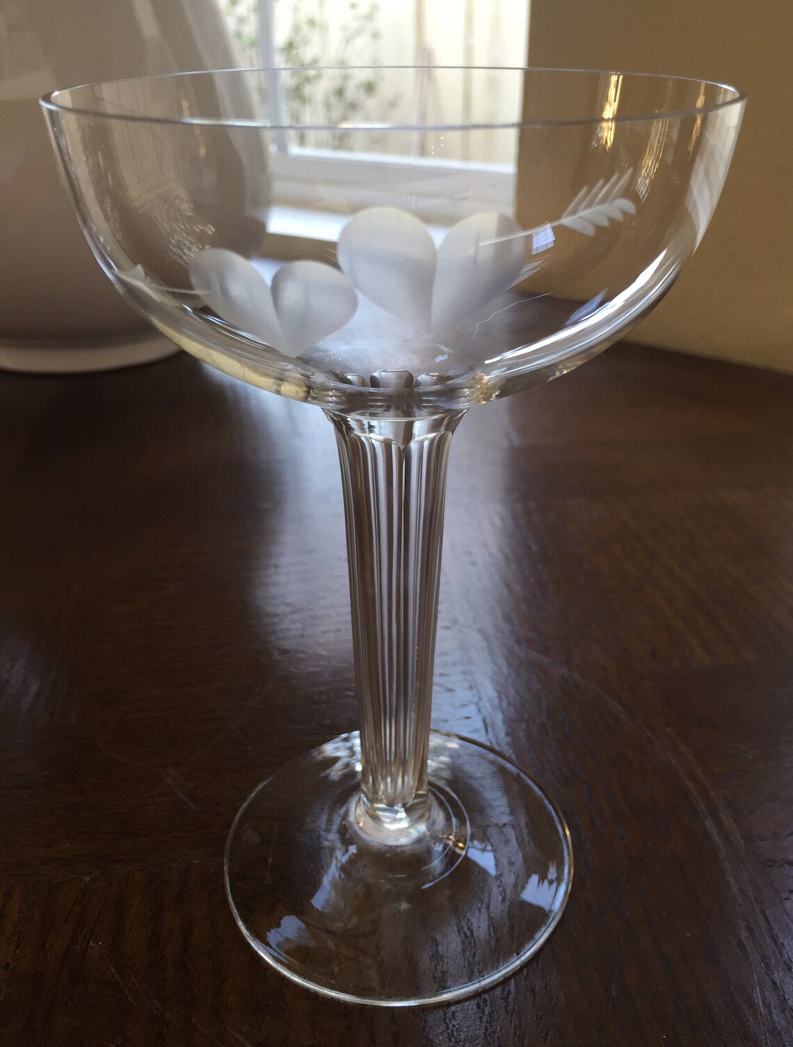 Vintage Glass Champagne Stem Open Stem Hearts C1950s - Etsy